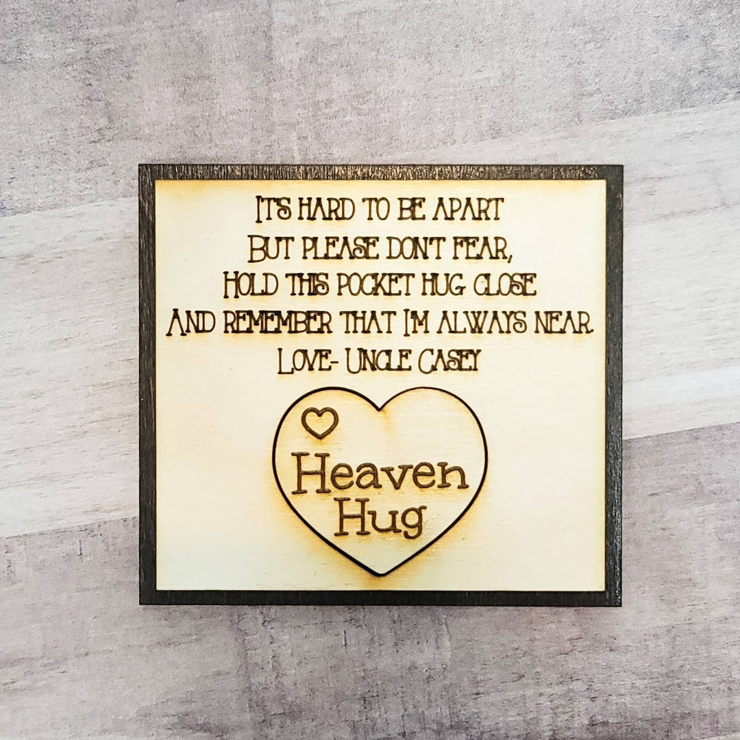 Heaven Hug Pocket Hug Gift for Grieving Friend Personalized Hugs From ...