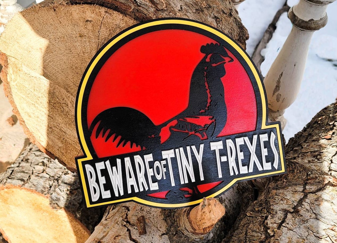 Chicken Coop Sign Jurassic Bawk T-rex Dinosaur Chicken Coop - Etsy