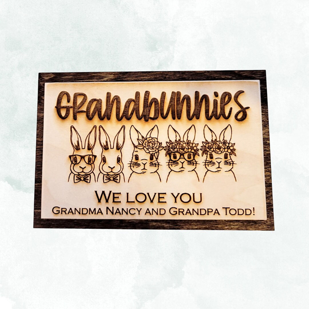 Grandparent Easter Mini Shelf Sign Grandma Grandpa Care Package Easy ...