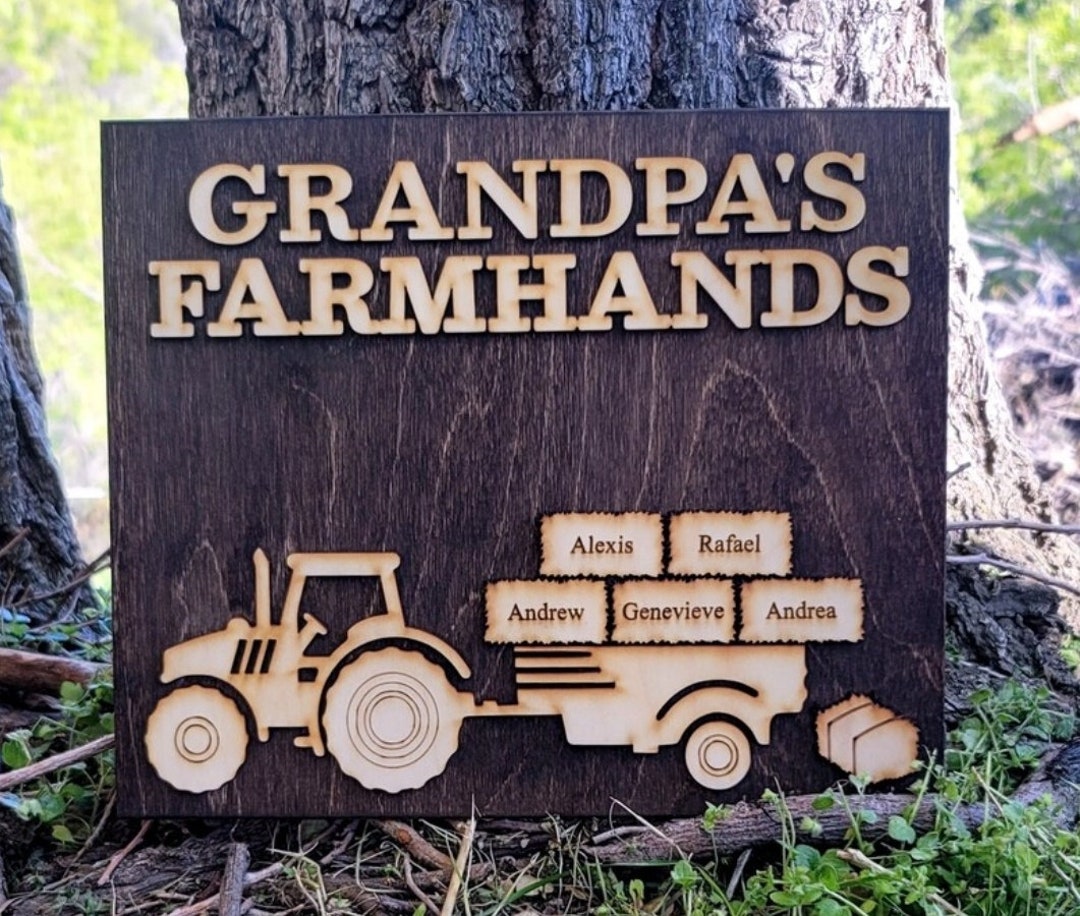 Grandpa's Farmhands Farmer Gift for Grandpa Papa Dad Poppy Father's Day ...