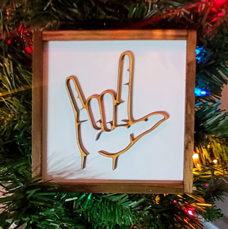 Mini ASL I Love You Sign Desk Decor Office Gift Table Stand - Etsy