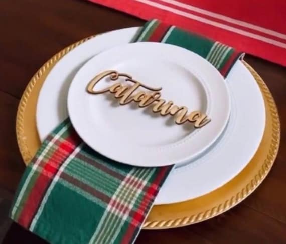 Table Place Card Personalized Tags Table Setting Tags Wooden - Etsy