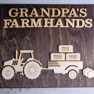 Grandpa's Farmhands Farmer Gift for Grandpa Papa Dad Poppy Father's Day ...