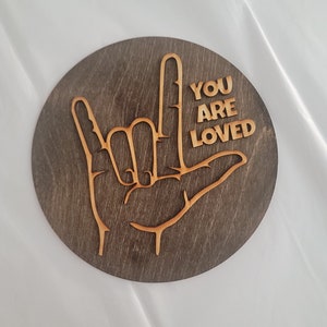 ASL I Love You Sign Family Tradition Sign for College Student, Friend ...