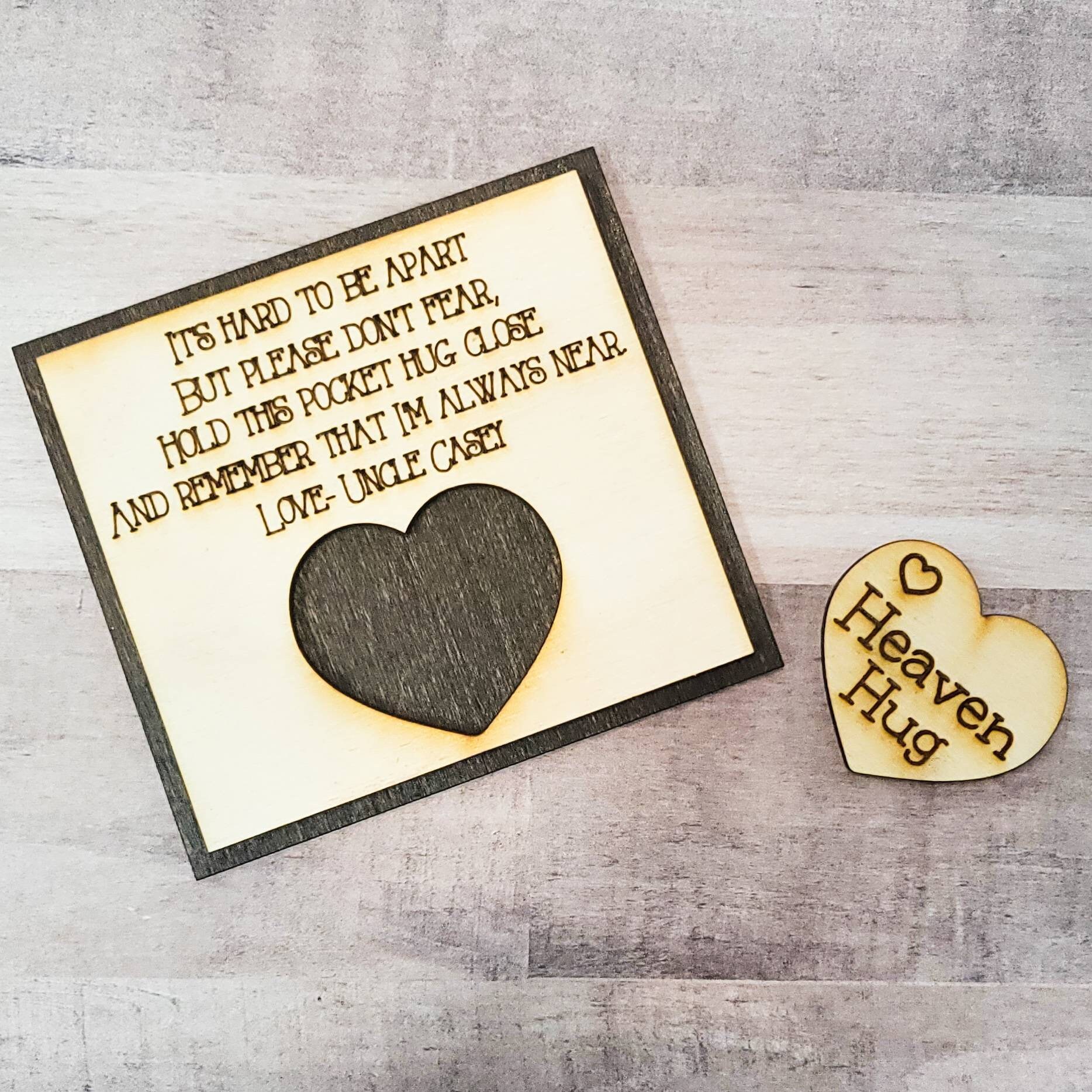 Heaven Hug Pocket Hug Gift for Grieving Friend Personalized Hugs From ...
