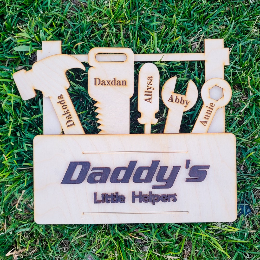 Father's Day Tool Set Gift Daddy's Little Helpers Grandpa Papa Dad ...