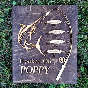Gift for Grandpa Papa Father's Day Fishing Gifts Poppy Dad Fishing Trip ...