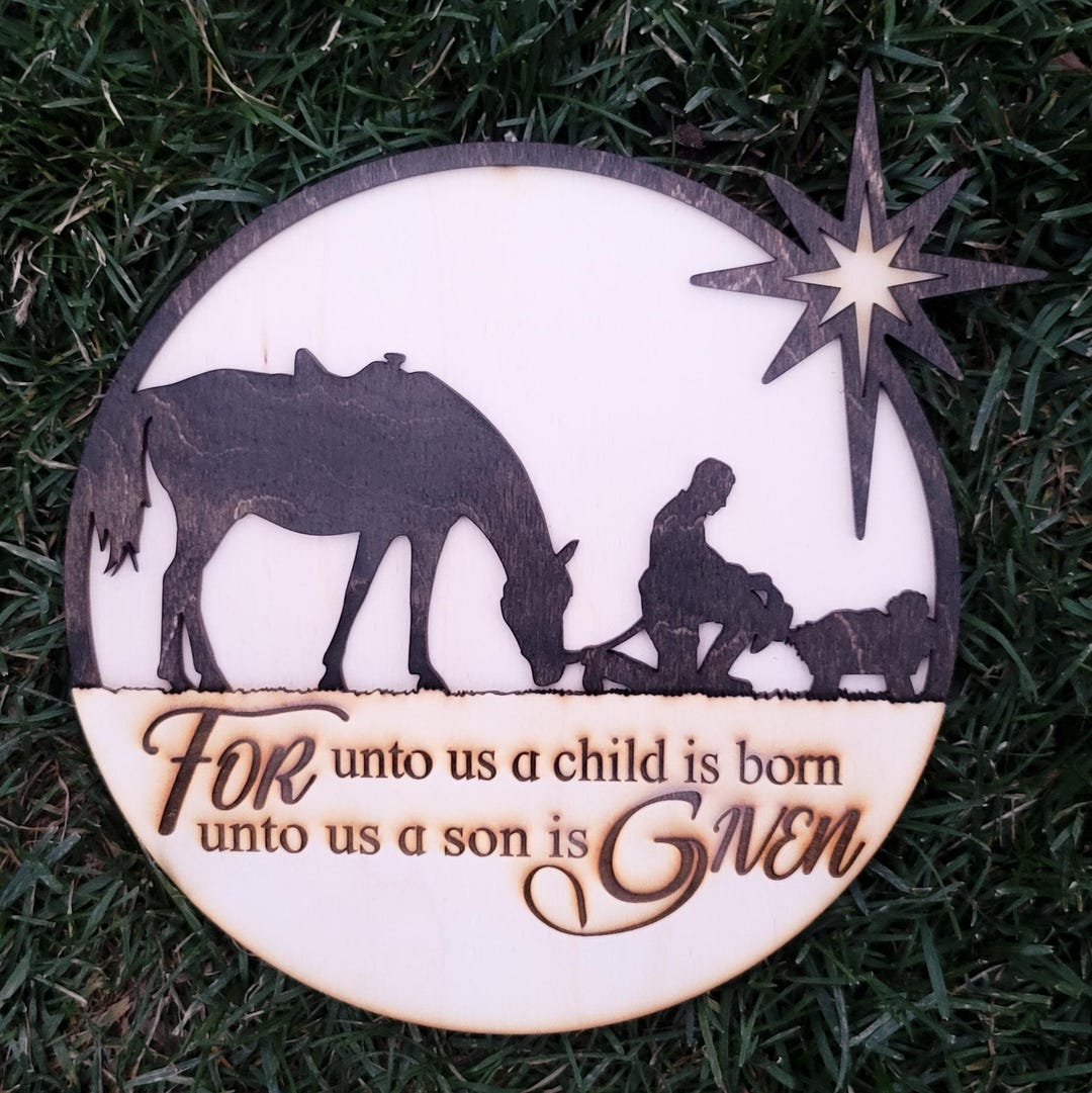 Cowboy Nativity Sign: Rustic Country Christmas Decor - Etsy