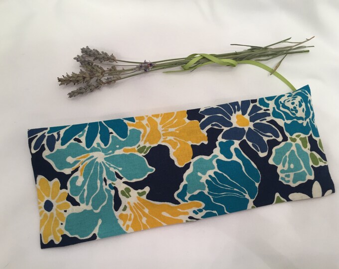 Relaxation Eye Pillow Organic Lavender Heat Cold Pack Blue - Etsy