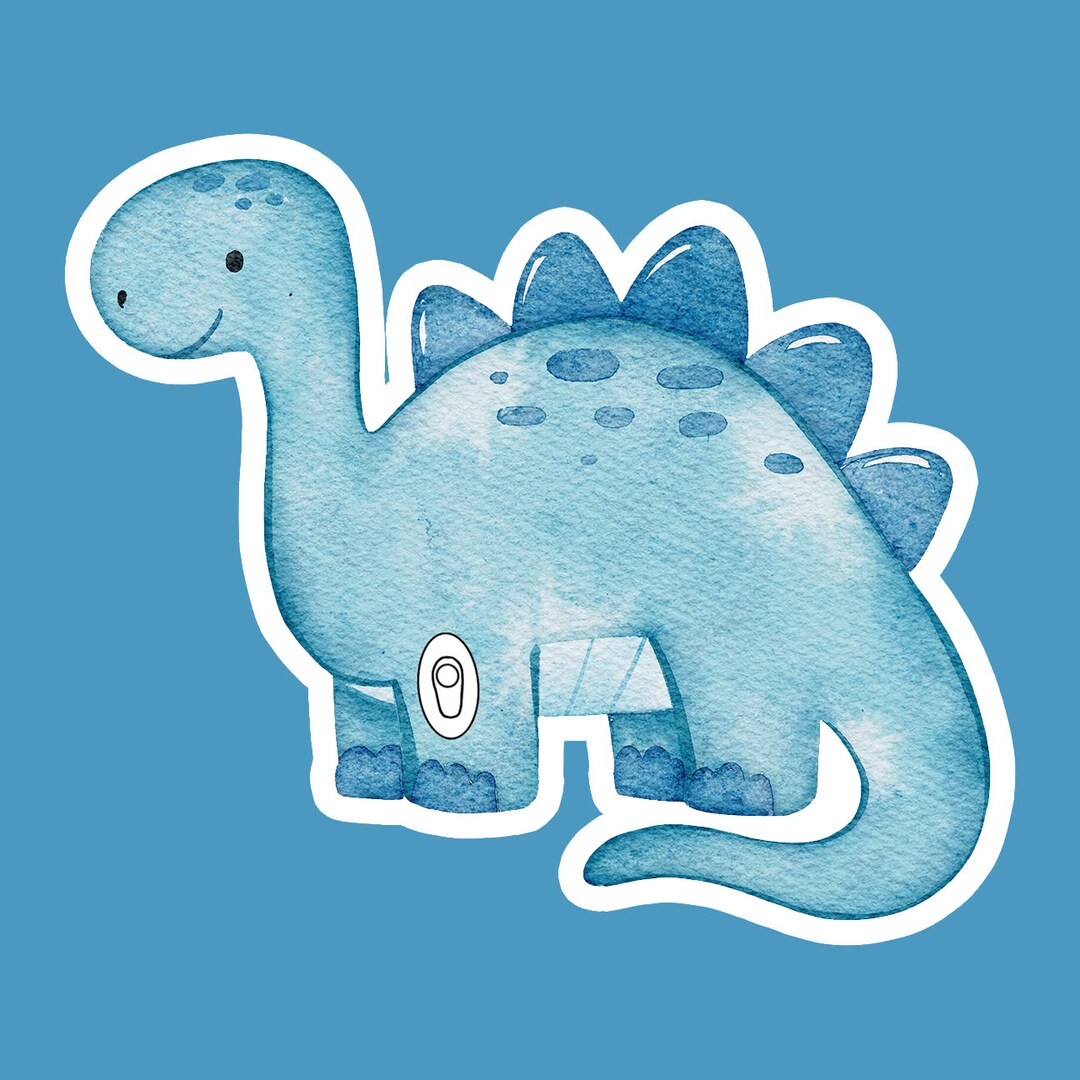 Dinosaur With Dexcom Sticker, Diabetes Sticker for Kids, Glucose ...
