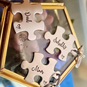 Puzzle Piece Keychain Unique Personalized Gift for Friends/bf - Etsy