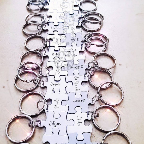 Puzzle Keychain - Etsy