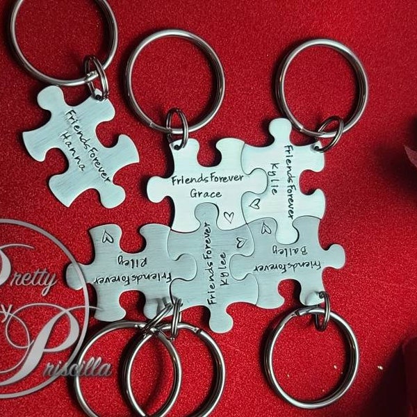 Puzzle Keychain - Etsy