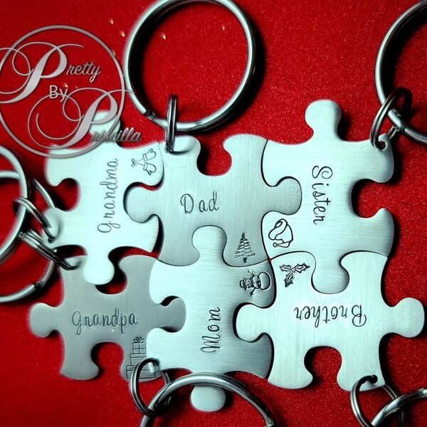 Puzzle Keychain - Etsy