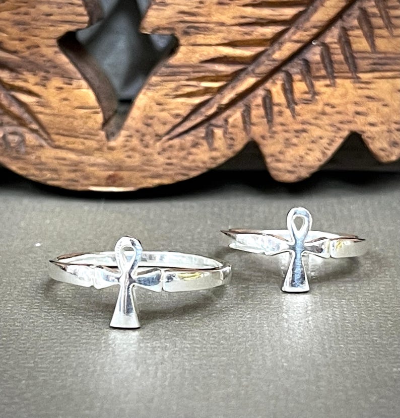 Sterling Silver Ankh Rings - Etsy