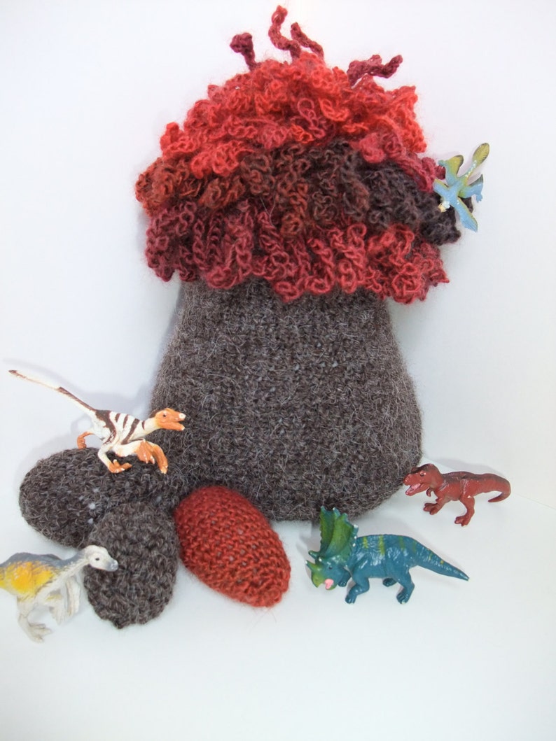 Volcano Amigurumi Crochet Dinosaur Playscape Pattern. Instant Download ...