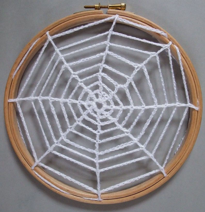 Halloween Crochet Pattern Spider and Web Cobweb Embroidery Hoop Art ...