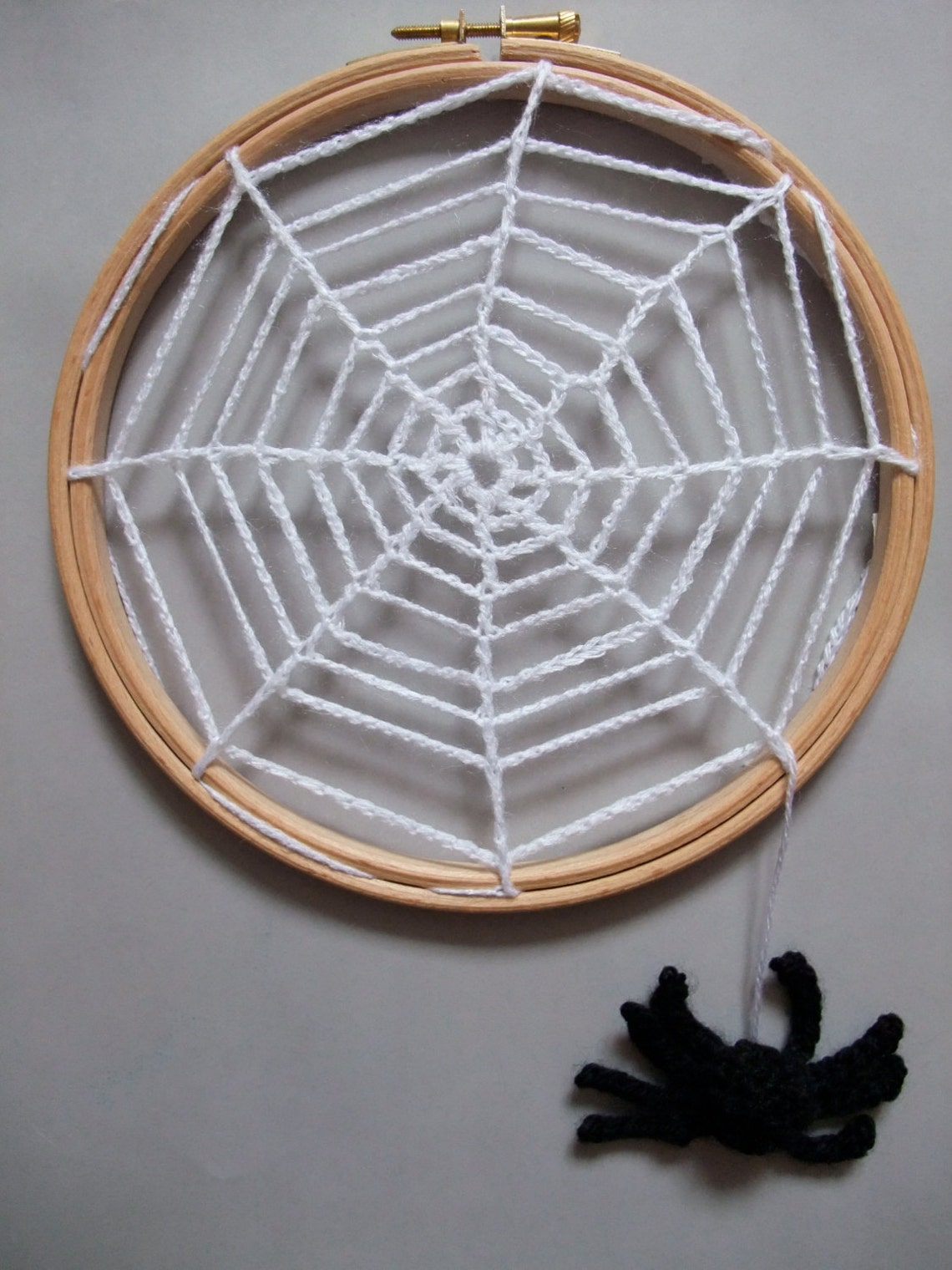 Halloween Crochet Pattern Spider and Web Cobweb Embroidery Hoop Art ...