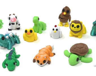 Adorable 3D Printed Tiny Baby Triceratops Articulated Mini Animals 1 ...