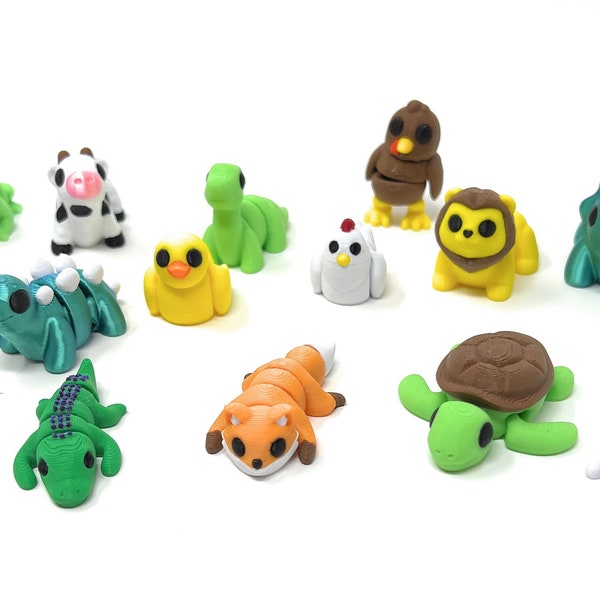 Mini Articulated Fidget Animals - Etsy