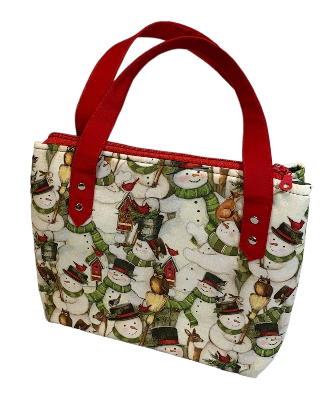 Christmas Happy Snowman, Small Tote Bag. - Etsy