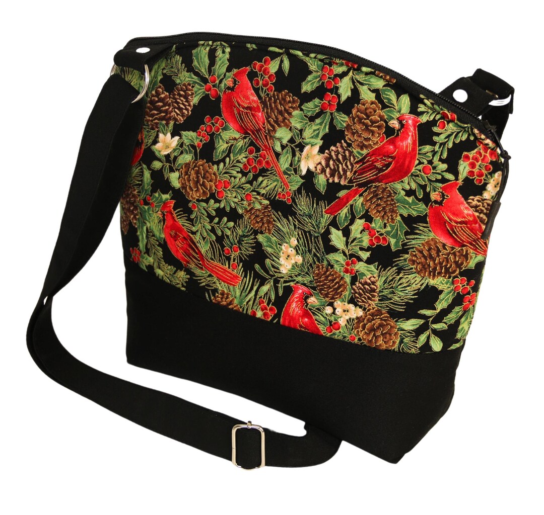 Christmas Cardinal Crossbody Purse: Handmade Padded Cotton Bag - Etsy