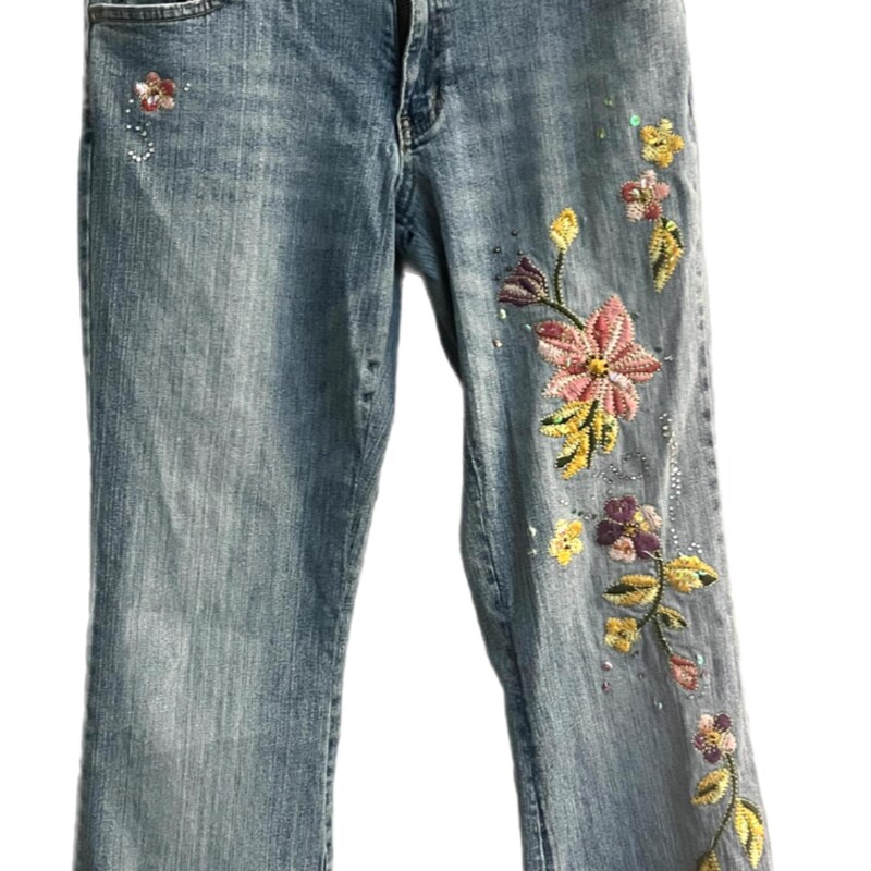 Embroidered Jeans - Etsy