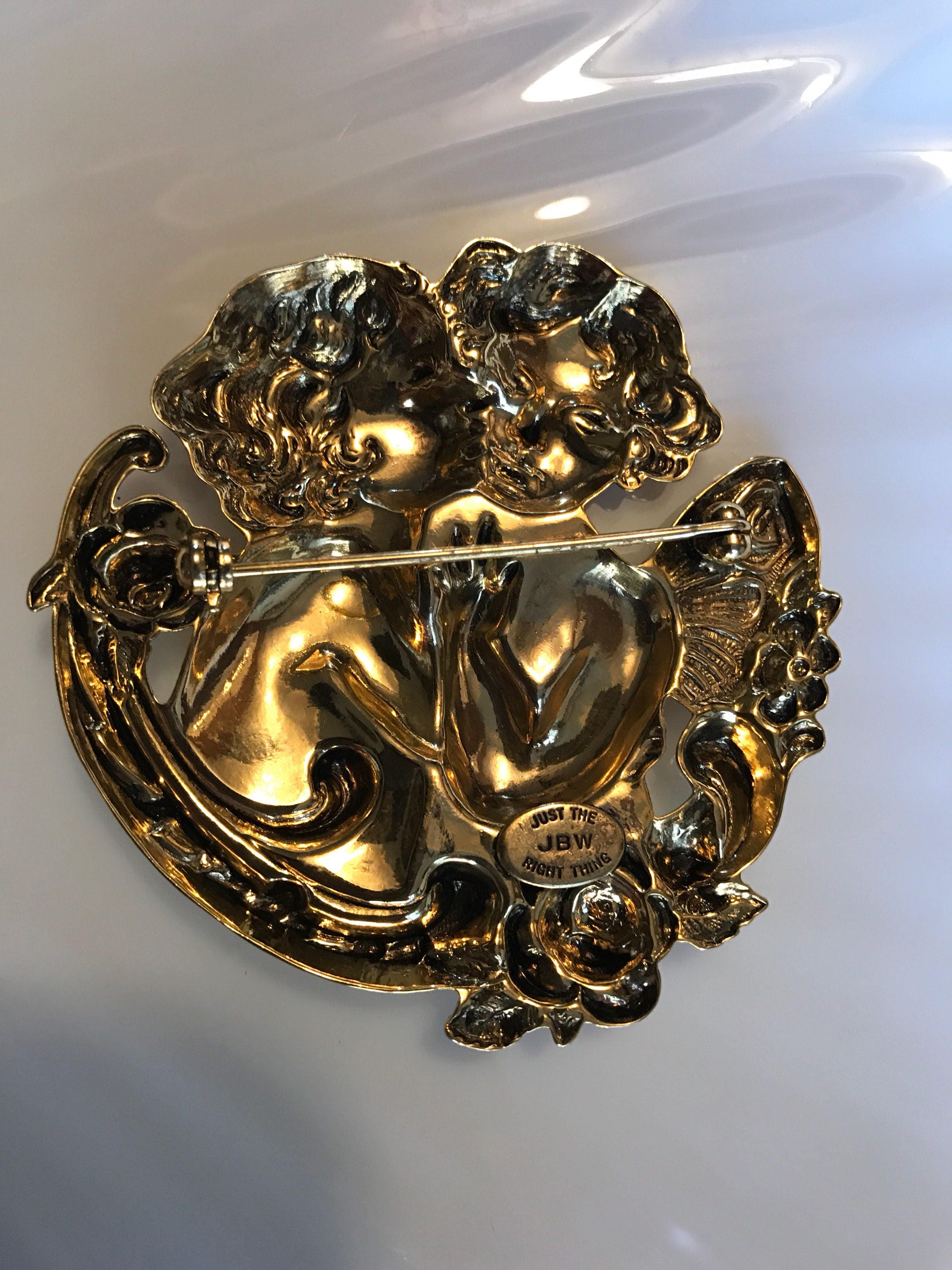 Beautiful Vintage JBW signed Shiny Gold Victorian Edwardian Style ...