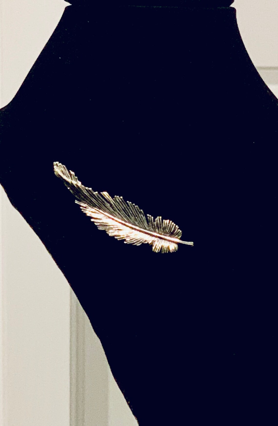 Feather Lapel Pin Mid Century Hollywood Regency Silver Tone | Etsy