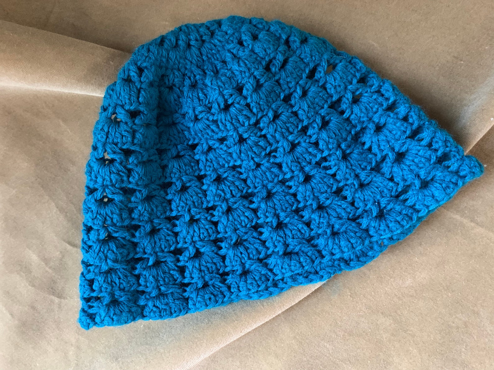 Vintage 90s Glamour Grunge Teal Blue Crochet Skull Cap MTV - Etsy