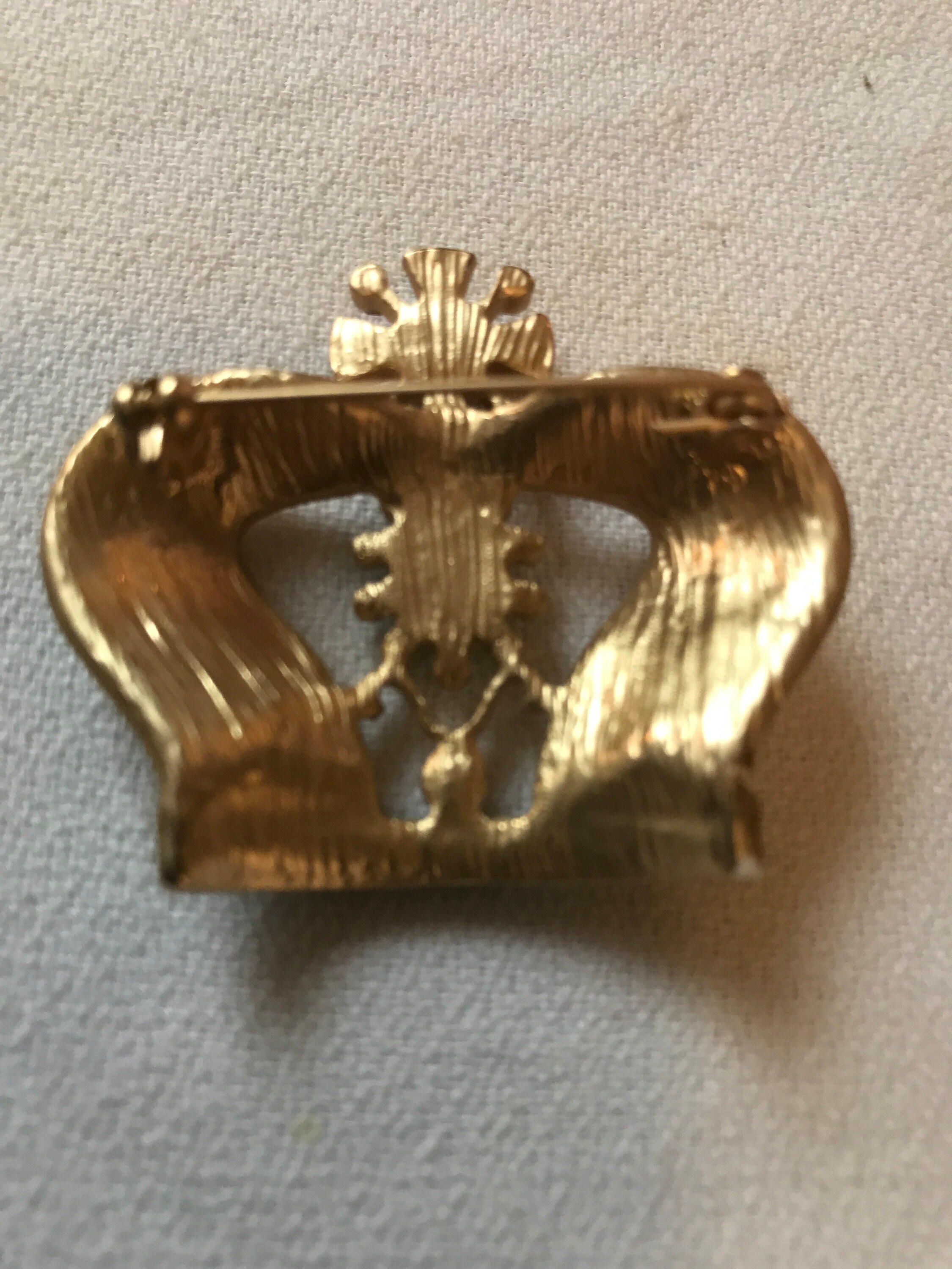 Regal Vintage 80'S Glamour Red and Turquoise MOGUL Royal Crown Pin ...