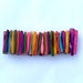Rainbow Dyed MOP Stretch Bracelet, Multi Color Block Artsy Color School ...