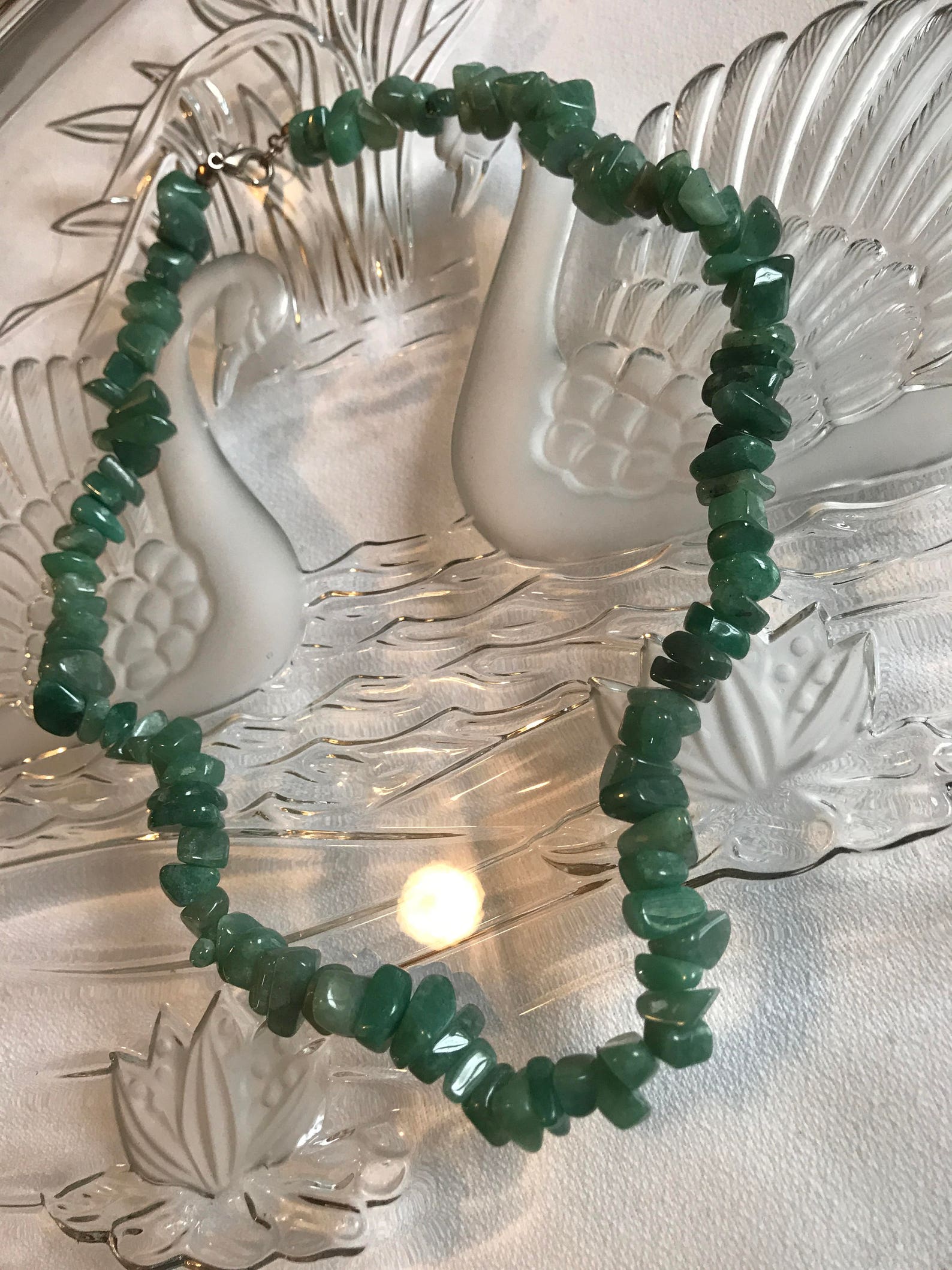 Vintage Boho Asian Jade Semi Precious Stone Necklace | Etsy