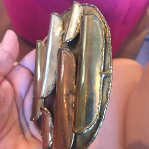 Huge Fabulous Vintage Funky Mixed Metal Brutalist Abstract Modernist ...