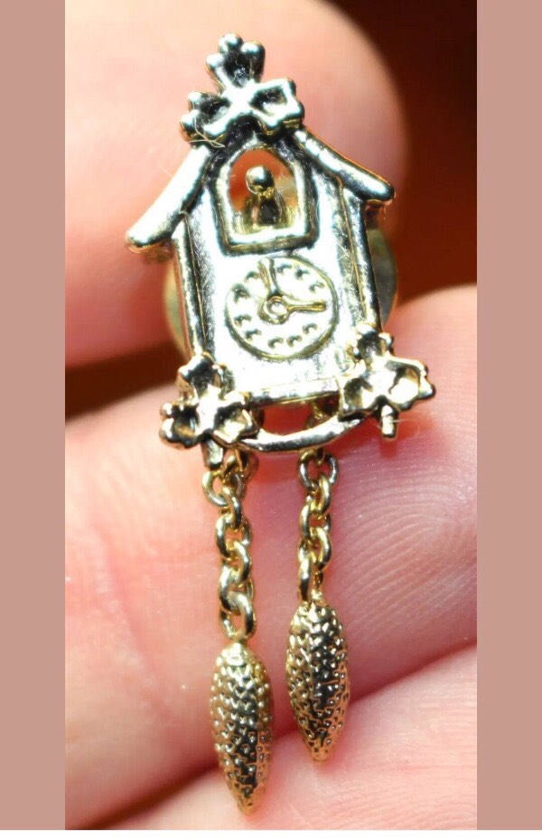 Vintage Miniture Cuckoo Clock Detailed Tack Pin, Now Trending Unisex ...