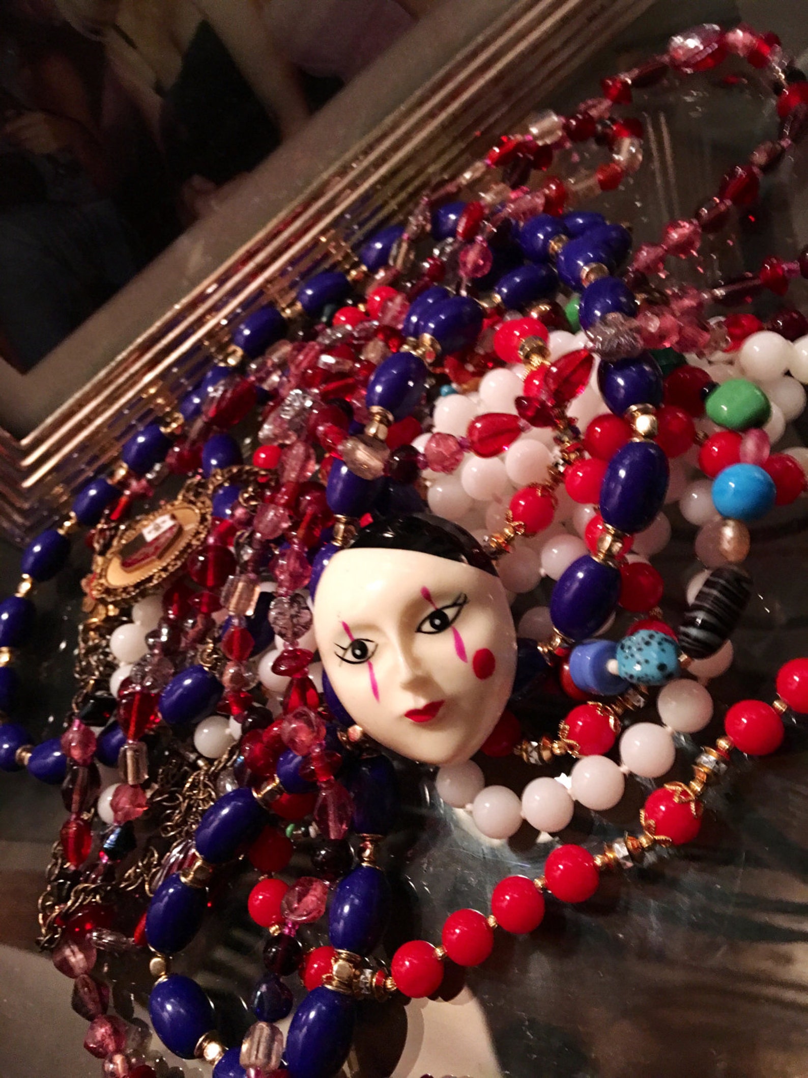 Vintage 80s Mime Face Unisex Lapel Pin Glamour Jewelry Brooch | Etsy