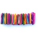 Rainbow Dyed MOP Stretch Bracelet, Multi Color Block Artsy Color School ...