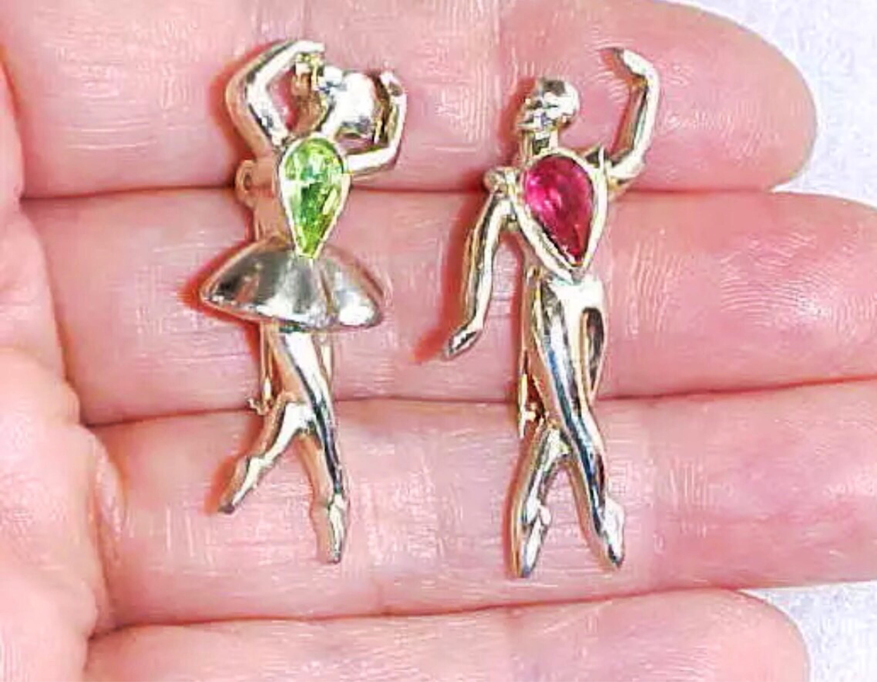 Vintage Pas de Deux Pair Ballet Dancers Figural Pins Brooches ...