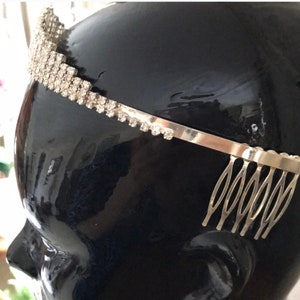 Amazing Vintage 80s Art Deco Rhinestone Tiara - Glamour Wedding, Prom ...