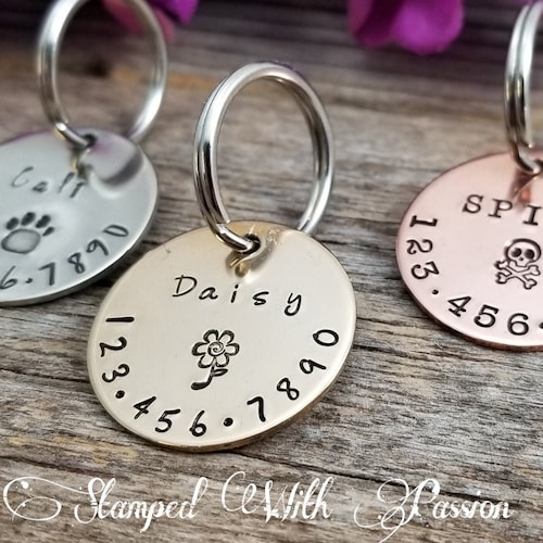 Mini Dog Tag Dog Tag for Dogs Dog Tag Cat Tag Kitty Tag | Etsy
