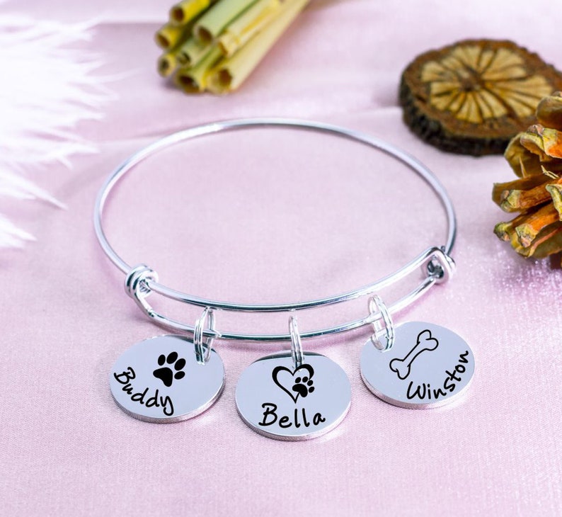 Personalized Pet Bracelet Customizable Pet Charm Bracelet - Etsy