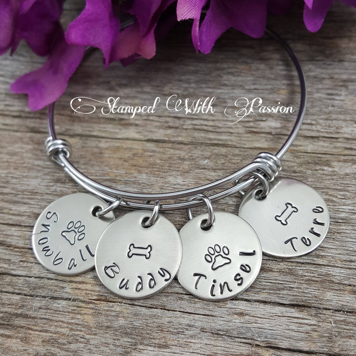 Personalized Pet Bracelet Customizable Pet Charm Bracelet - Etsy
