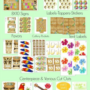 Luau Birthday Decorations Beach Party Kids Hawaiian Pool Party Decor ...