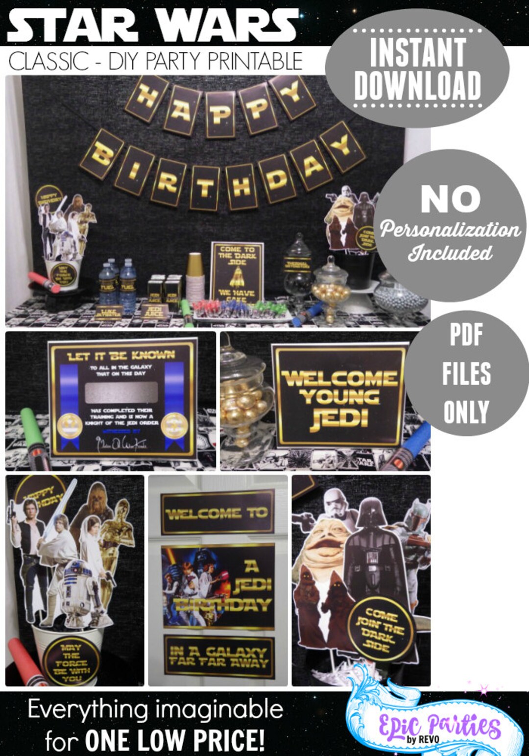 Star Wars Birthday Download Star Wars Birthday Decorations Star Wars ...