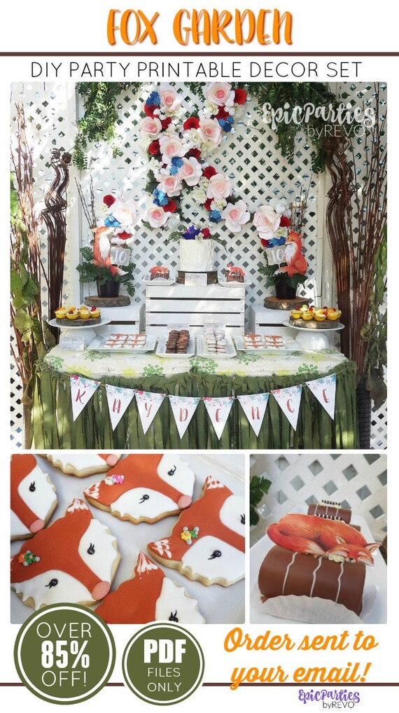 Woodland Party Printable | Outdoor Birthday Decorations | Woodland ...