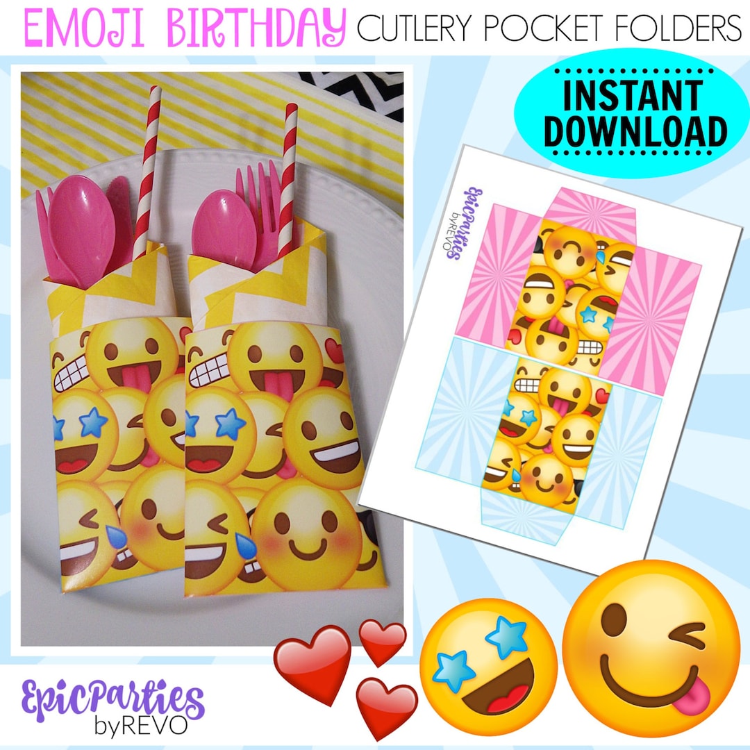 Emoji Birthday Decoration Emoji Party Decorations Emoji Bday Table ...