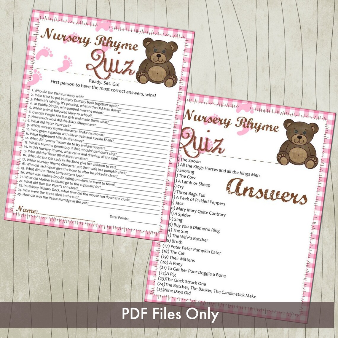 Teddy Bear Baby Shower Games Girl Baby Shower Games We Can Bearly Wait ...