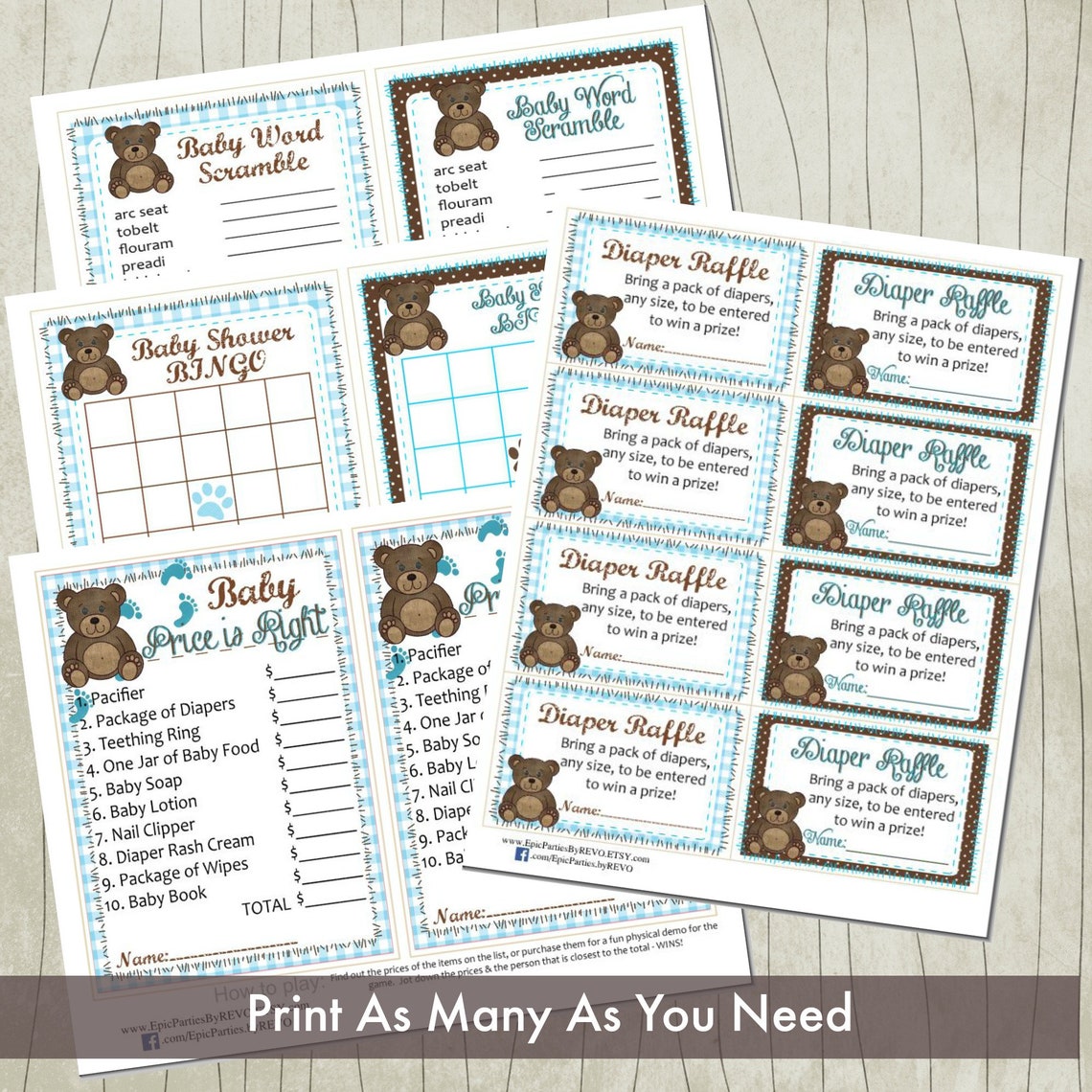Teddy Bear Baby Shower Games Teddy Bear Shower Games Blue Teddy Bear ...