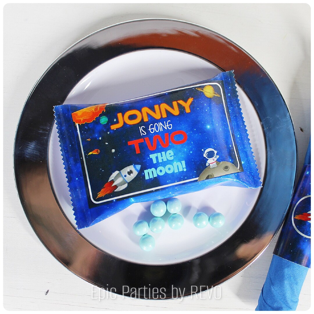 Astronaut Rice Krispie Party Favors Editable Wrapper Space Birthday ...