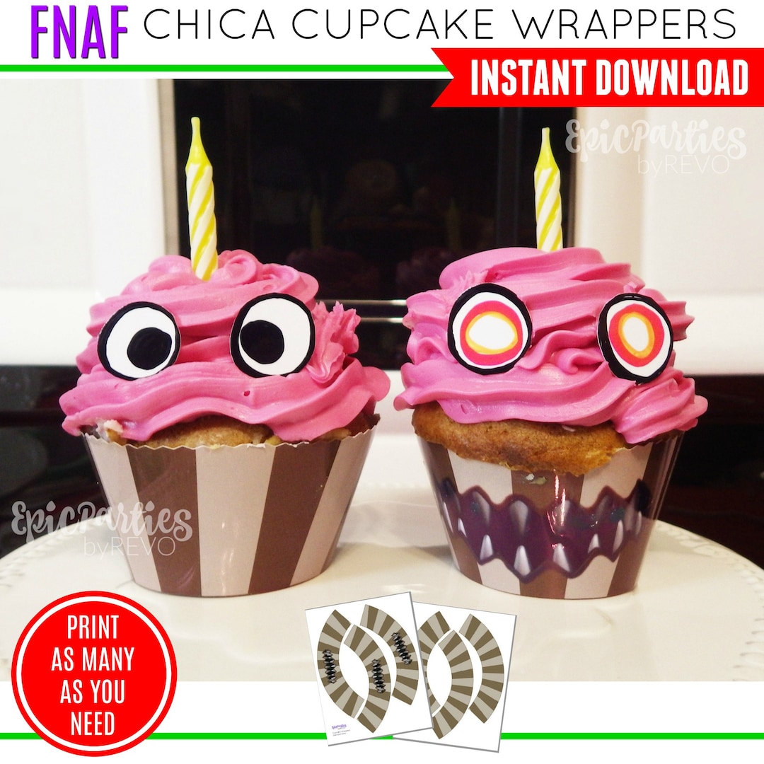 FNAF Birthday Cupcake Wrappers Five Nights at Freddy's Birthday ...